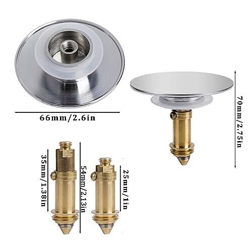 Pop Up Click Clack Plug 66mm Solid Brass Universal Basin Pop-up Drain ...
