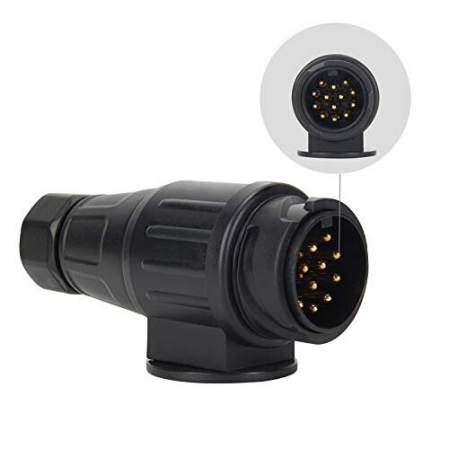 13 Pin Electric Trailer Plug 12V Trailer Adapter Round 13 Pole Wiring ...