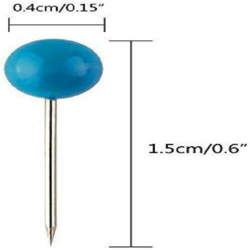500 Pcs Map Push Pins Map Tacks Plastic Round Head Tacks with Steel ...