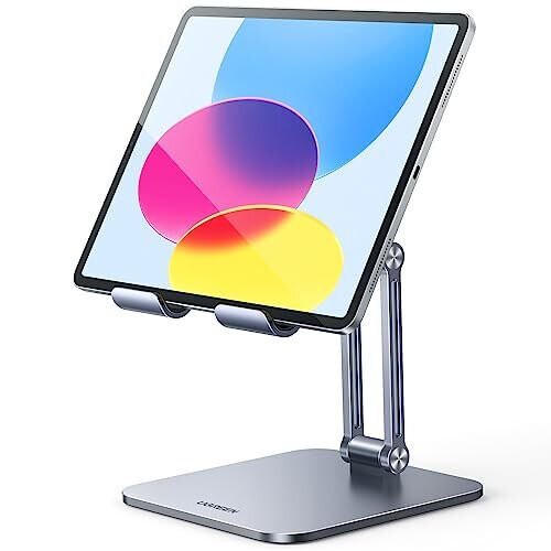 iPad Stand for Desk, Height Angle Adjustable iPad Pro Stand Aluminum ...