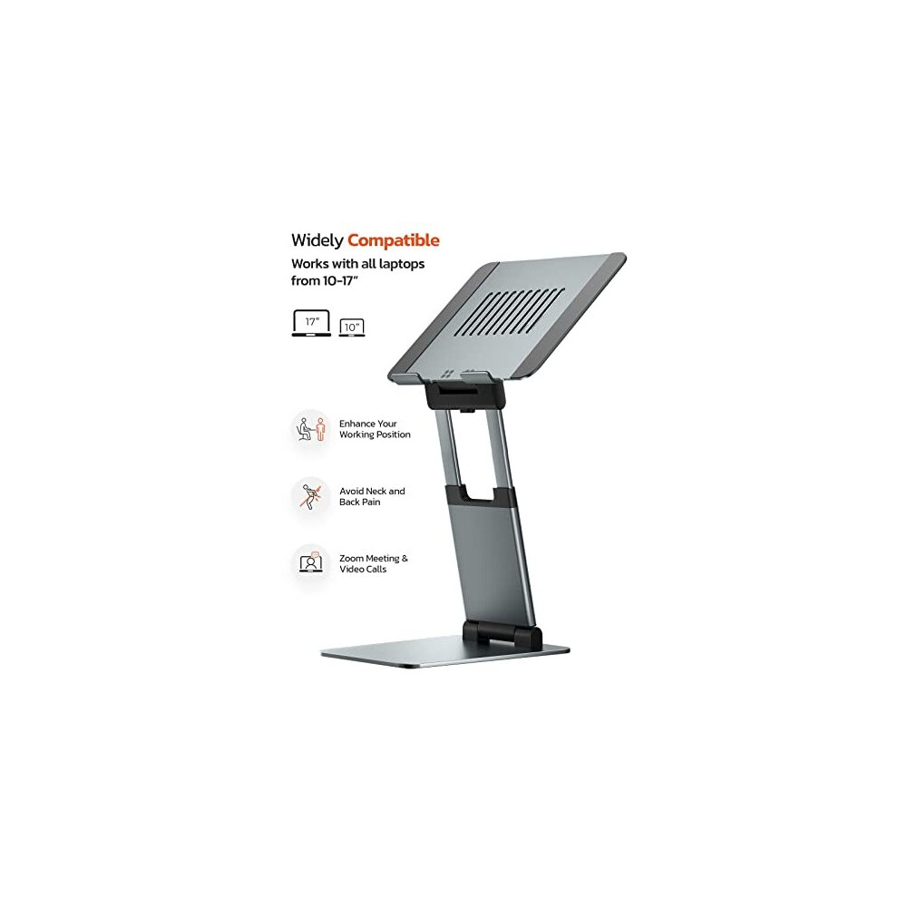 Sit to Stand Laptop Stand, Extra Tall Height Adjustable, Ergonomic ...