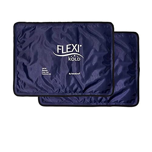 FlexiKold Ice Packs (Standard Large) - Two (2) Reusable Gel Cold Packs ...