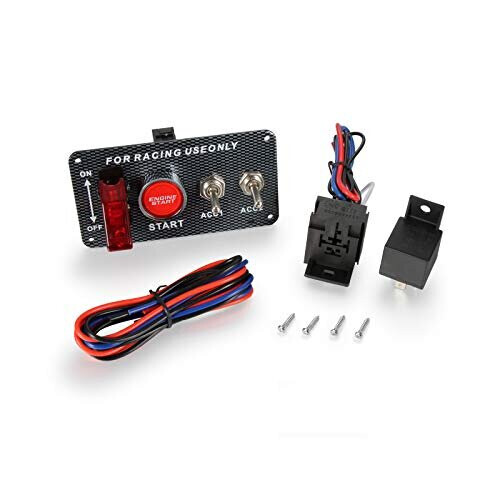 4 Switch 12V Car/Boat Racing Ignition Engine Switching Panel Start Push ...