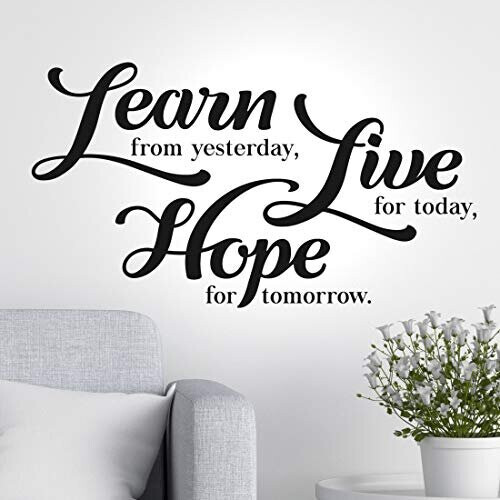 Learn Live Hope Motivational Wall Quote Art Posters Bedroom Sticker ...