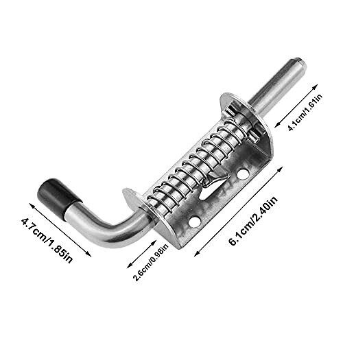 Spring Loaded Latch Pin, 304 Stainless Steel 128 Mm Barrel Bolt Metal ...