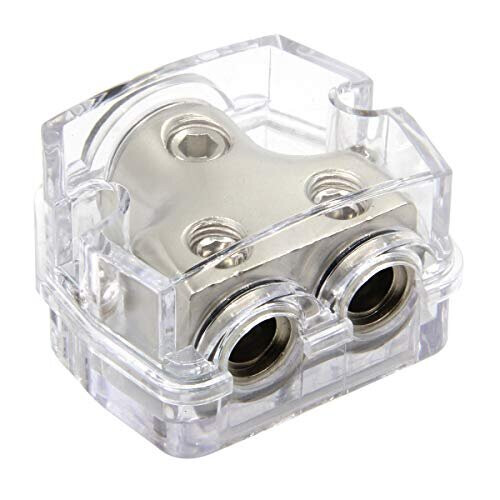 2 Way Power Distribution Block, 0/2/4 AWG Gauge in, 4/8/10 Gauge Out ...