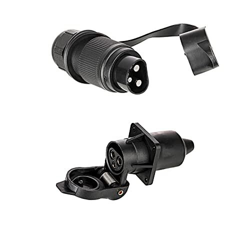 3 Pin Trailer Plug & 3 Pin Trailer Socket, 3 Pin Tractor Plug, 12V ...