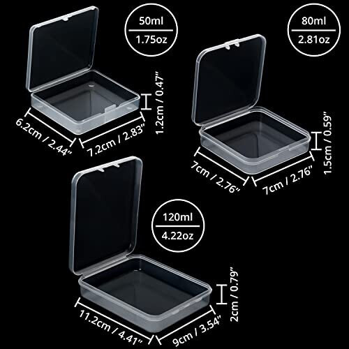 36 Pack Clear Plastic Storage Box Containers with Hinged Lid - Small ...