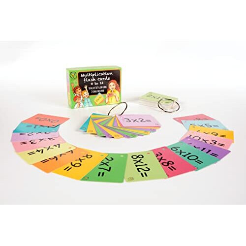 Times Tables Flashcards, one set of 0-12 times tables cards, 169 double ...