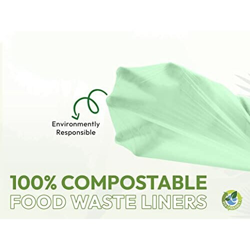 10L 52 bags 100% Compostable Biodegradable Food Caddy Liners Strong and ...