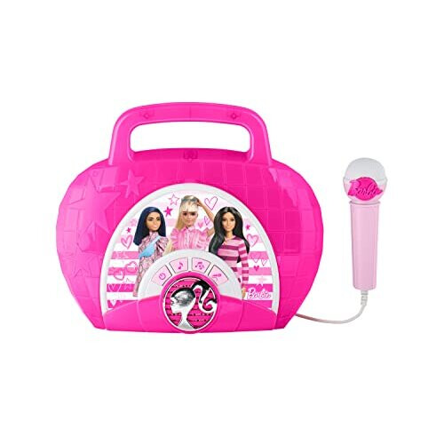 Barbie Sing Along Boombox with Microphone, Built in Music, Flashing ...