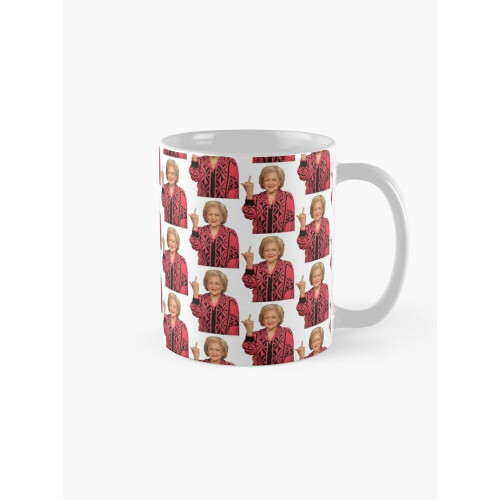 Mugs 11oz Betty White middle finger Coffee Ceramic Mug Funny ...
