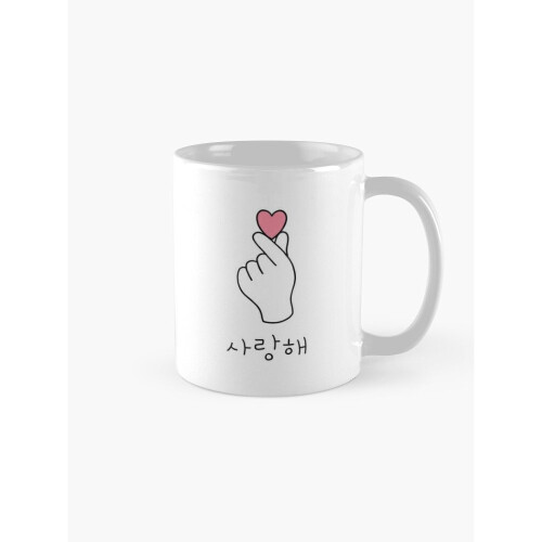 Mugs 11oz Crash landing on you Kdrama - Korean Heart finger Coffee Ceramic Mug Funny Anniversary ...