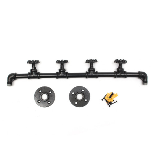 Industrial Iron Pipe Steam ValveHanger Wall Mounted Hook Hat Coat ...