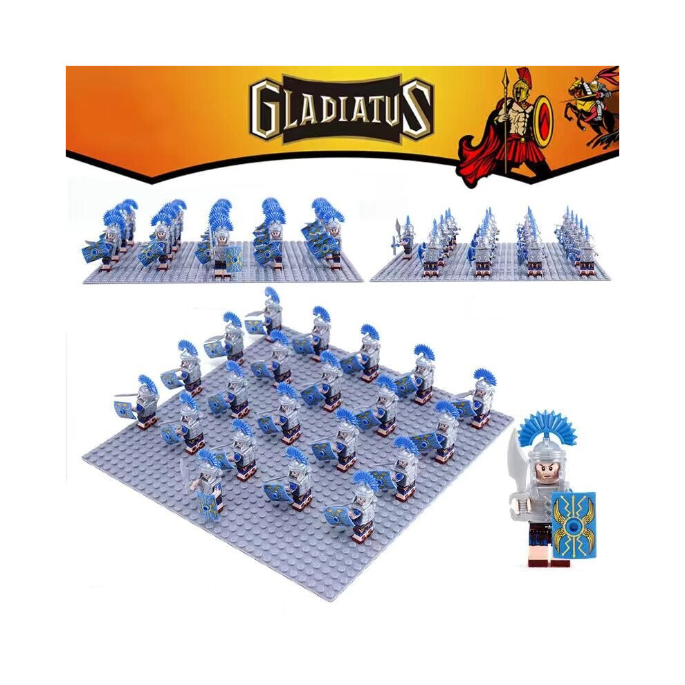 (Blue roman centurion) 21PCS Roman Golden Knight Warrior Minifigures ...