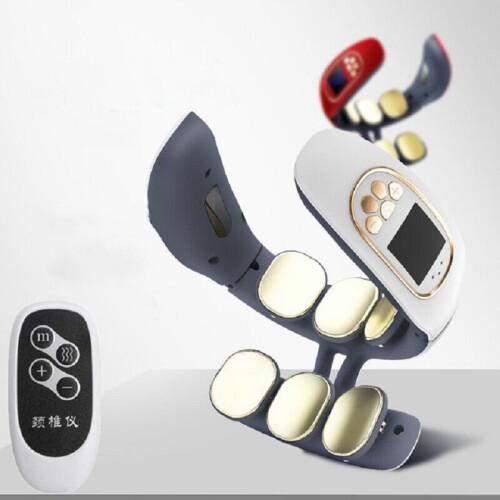 (a-White) 4D Smart Electric Neck and Back Pulse Massager TENS Wireless ...