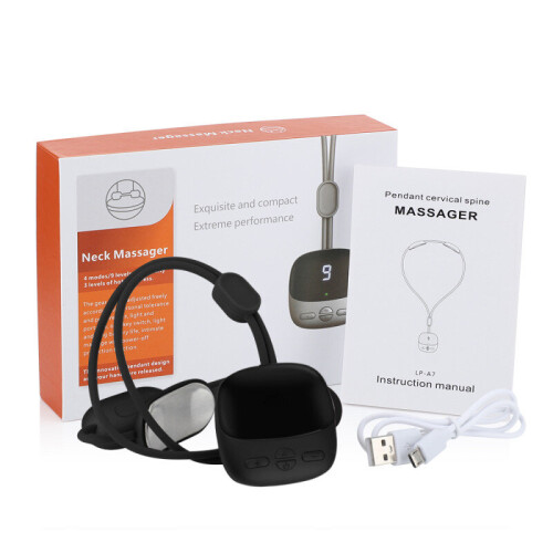 (a-Black set) EMS Hanging Shoulder and Neck Cervical Spine Massager ...
