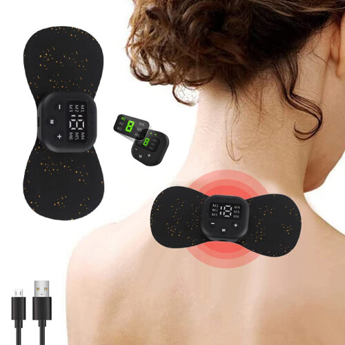 Rechargeable Neck Massager Electric EMS Cervical Vertebra Back Massage ...