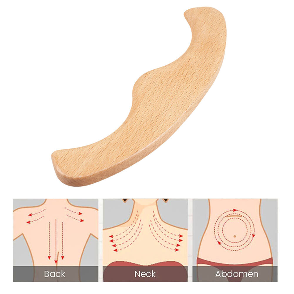 (a-Style G-1PCS) Lymphatic Drainage Massager Wooden Gua Sha Scraper ...