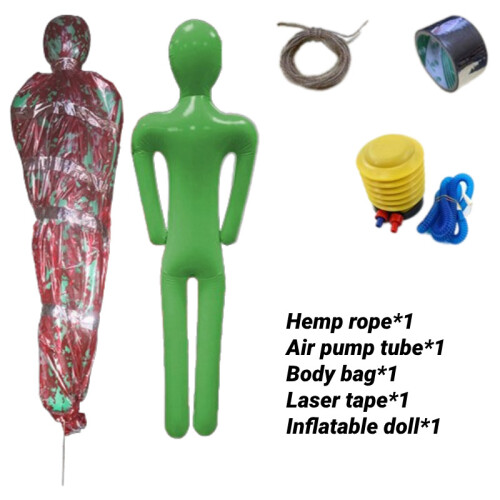 (Green) Victim Props Dead Scary Fake Corpse Body In Bag Outdoor Horror ...