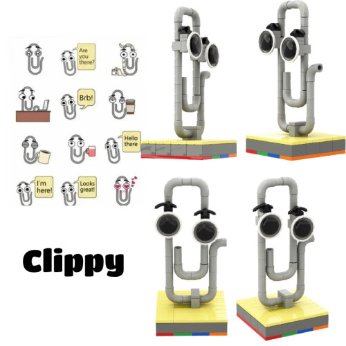 Microsofts Animated Bizarre Character Clippy Building Blocks Cartoon ...