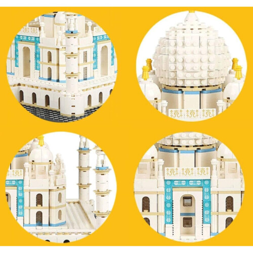 (Taj Mahal Agra) Building Block Set, Model Building Block Kit, Famous Architecture Mini Building ...