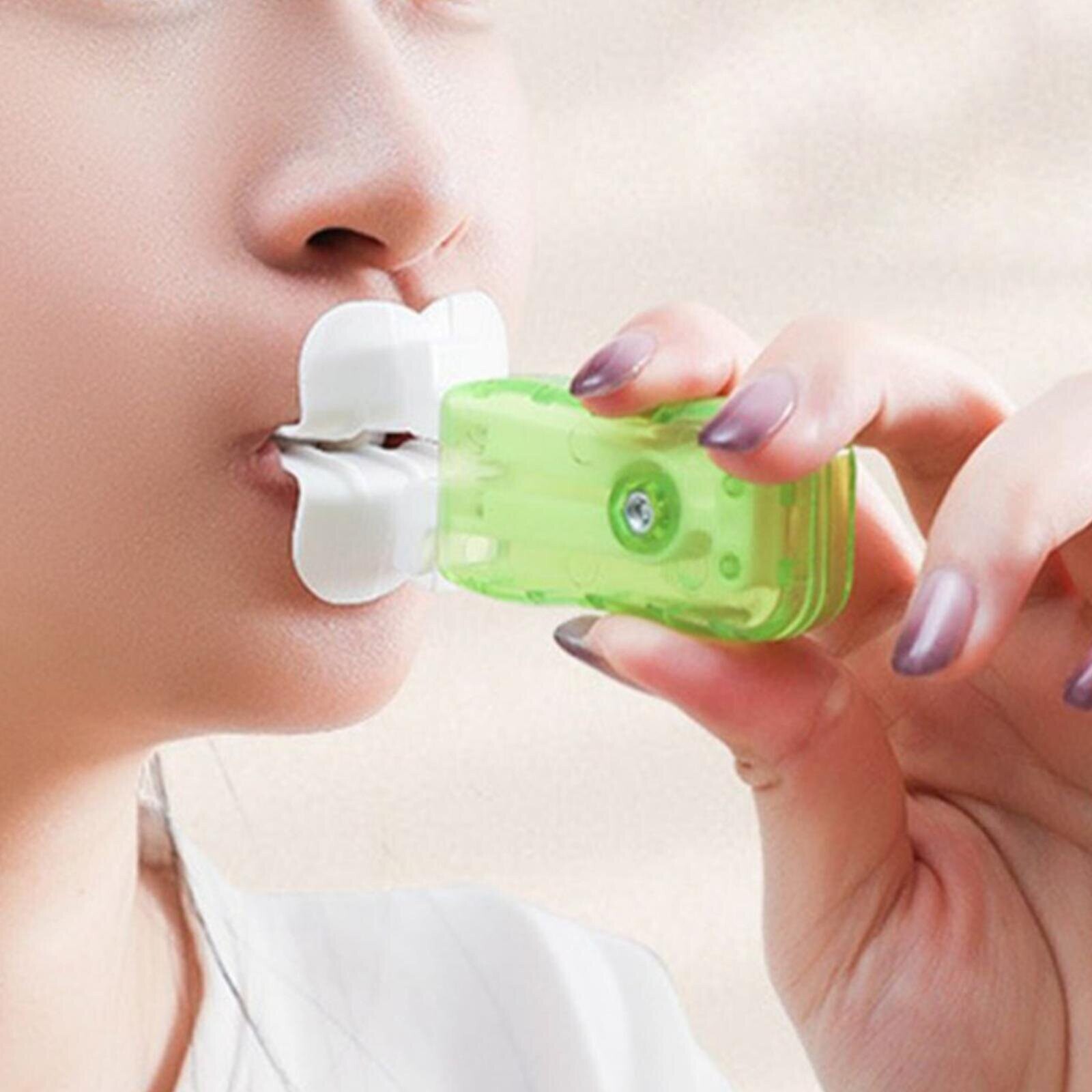 Green Lip Muscle Trainer Reduce Mouth Breathing Easy to Use Facial ...