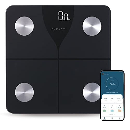 Smart Body Scale/Digital Bathroom Scale - Smart Phone iOS & Android Bluetooth - Capacity: 180 ...