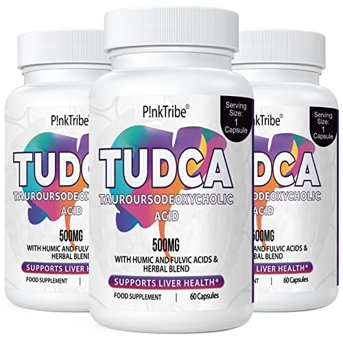 Bile Salt Capsules TUDCA 500mg 180 Capsules, Tauroursodeoxycholic Acid ...