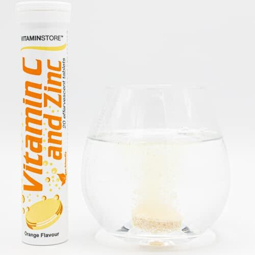 Vitamin C and Zinc Effervescent Tablets - 3 Packs of 20 Orange ...