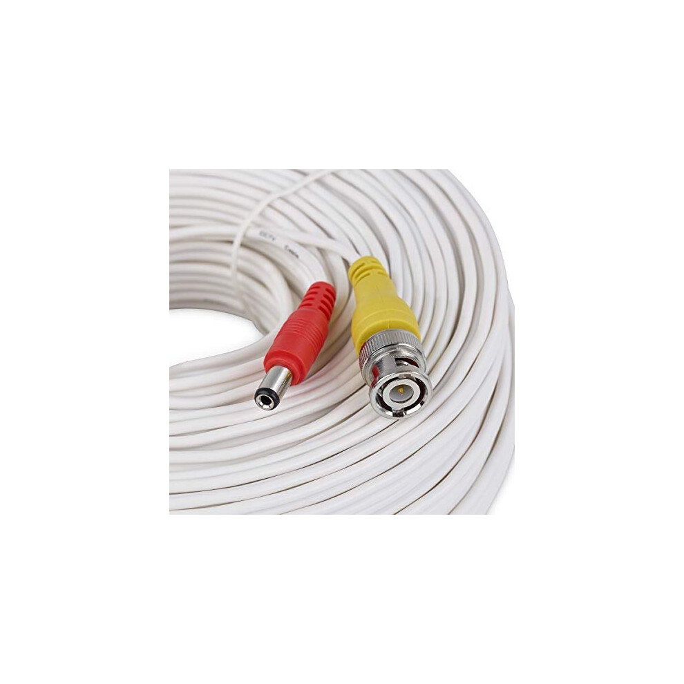 BNC Video Power Cable For CCTV Camera DVR Security System (10M, White ...