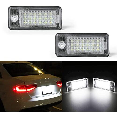 Number Plate Light, 2 x LED Rear License Plate Lamps For Audi A3 S3 A4 ...