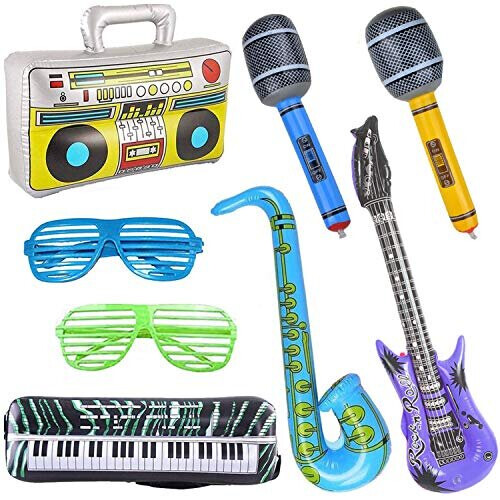Jumbo Rock Star Inflatables Toys Set PhotoBooth Party Props Guitar ...
