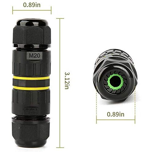 2 Pcs IP68 Waterproof Junction Box | M20 Outdoor Cable Connector ...