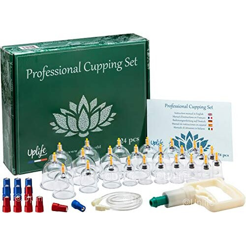 Chinese Cupping Therapy Set, 24 Vacuum Air Suction Cups with Pumping ...