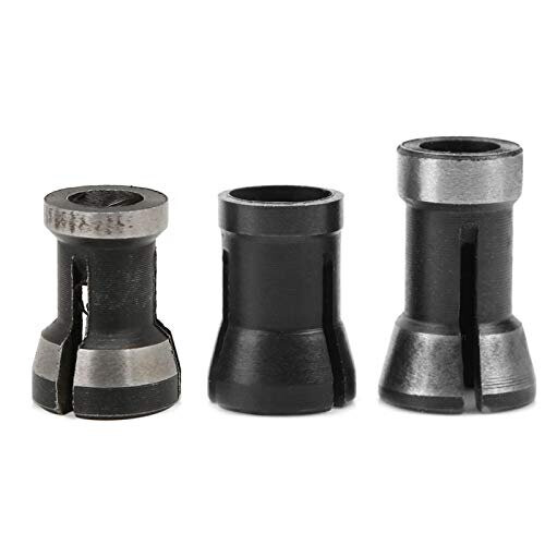 3pcs Router Collet Chuck, 6mm 6.35mm 8mm Router Bit Collet Chuck ...