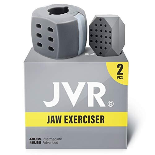 Jaw Exerciser, 2 PCS JVR Chew Jawline Exerciser, Double Chin Eliminator ...