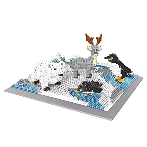 Mini Building Blocks Animal Set, DIY Micro 3D Building Toy Bricks,1880 ...