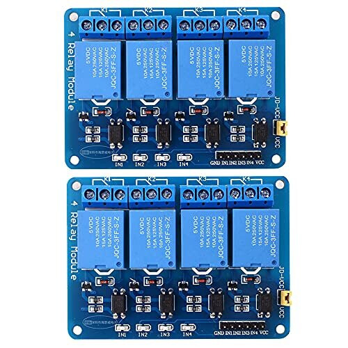 2 Packs Relay Module 4 Channel DC 12V with Optocoupler for Arduino UNO ...