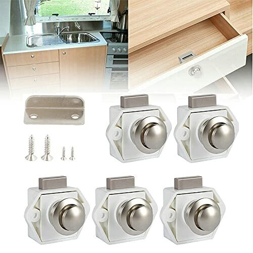 5PCS Push Button Latch Catch Push Door Lock,Keyless Door Lock Pop Up ...