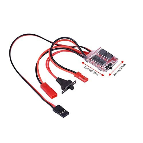 20A ESC Brush Speed Controller, RC Brushed Motor Speed Controller with ...