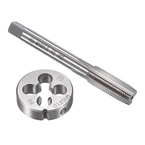M10 x 1mm Metric Tap and Die Set, Machine Thread Screw Tap with Round ...