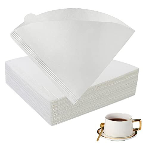 Coffee Filter Paper, Size 02, Set of 200, Natural Disposable Coffee ...