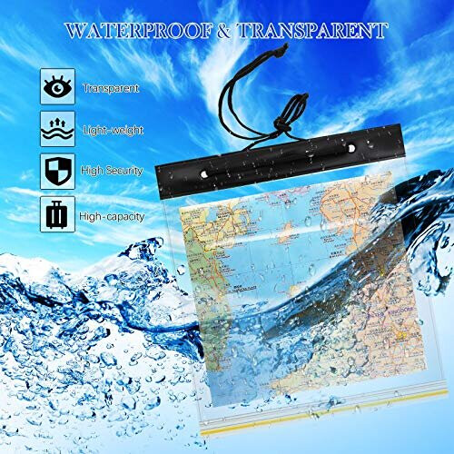 Waterproof Map Case Clear Map Holder Waterproof Walking A4 Map Cover ...