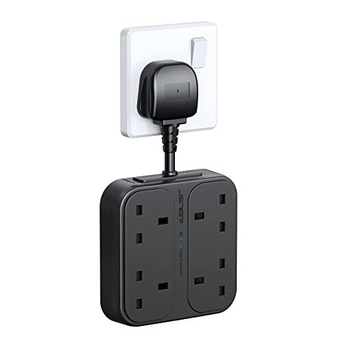 Extension Lead with 4 USB Ports Plug Extension with 4 Outlets (3250W ...