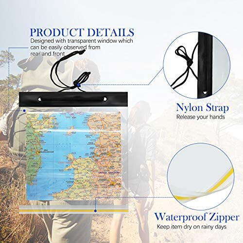 Waterproof Map Case Clear Map Holder Waterproof Walking A4 Map Cover ...