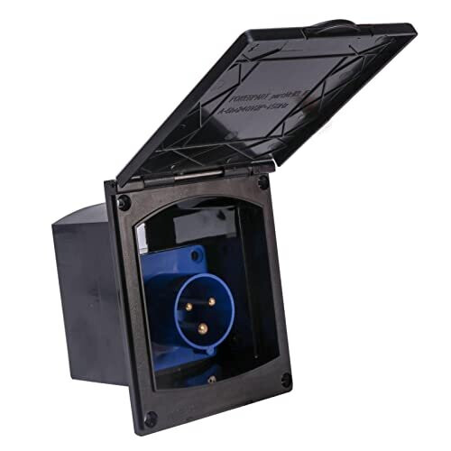 Caravan Flush Fitting 240v 3 Pin Mains Plug Inlet Box, Caravan 230v ...