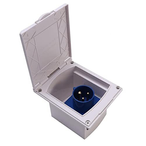 Caravan Flush Fitting 240v 3 Pin Mains Plug Inlet Box, Caravan 230v ...