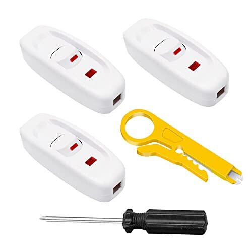 3 Pack Lamp Switch Inline Light Switch 10A 250V Torpedo Switch ON-OFF ...
