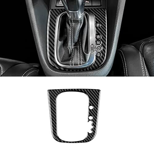 Real Carbon Fiber Car Center Console Gear Shift Panel Cover Trim for ...